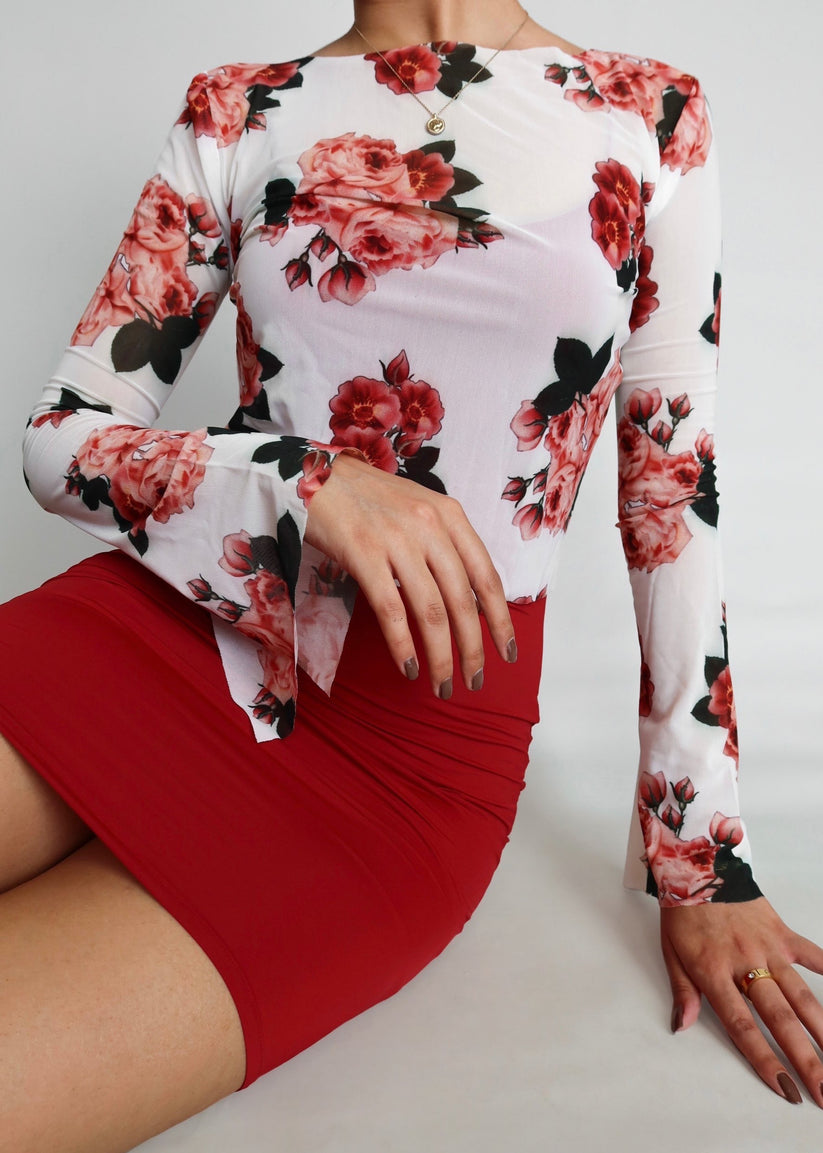 Rose Mesh Top – diamondlady